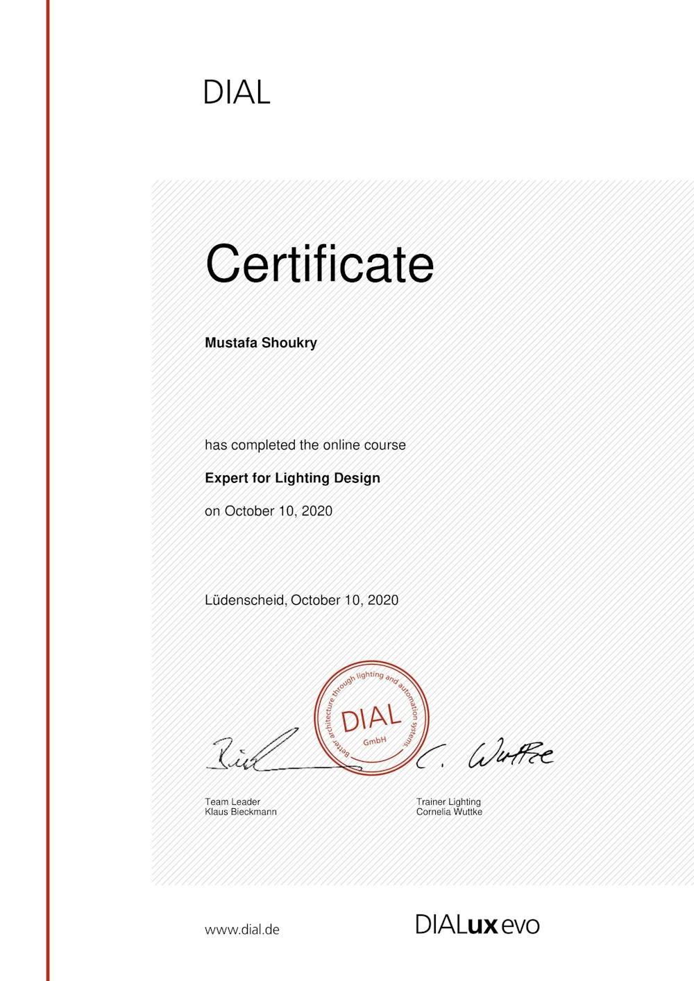 DIAL Offical Certificate_Expert for Lighting Design