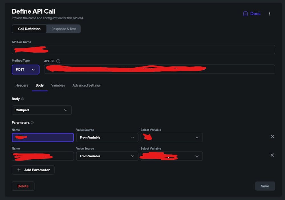 Issue with upload file local and API multipart body