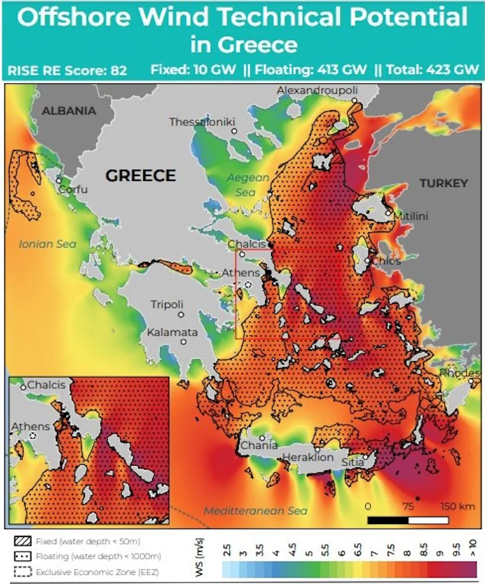 Offshore Wind, Technical Potential | Greece