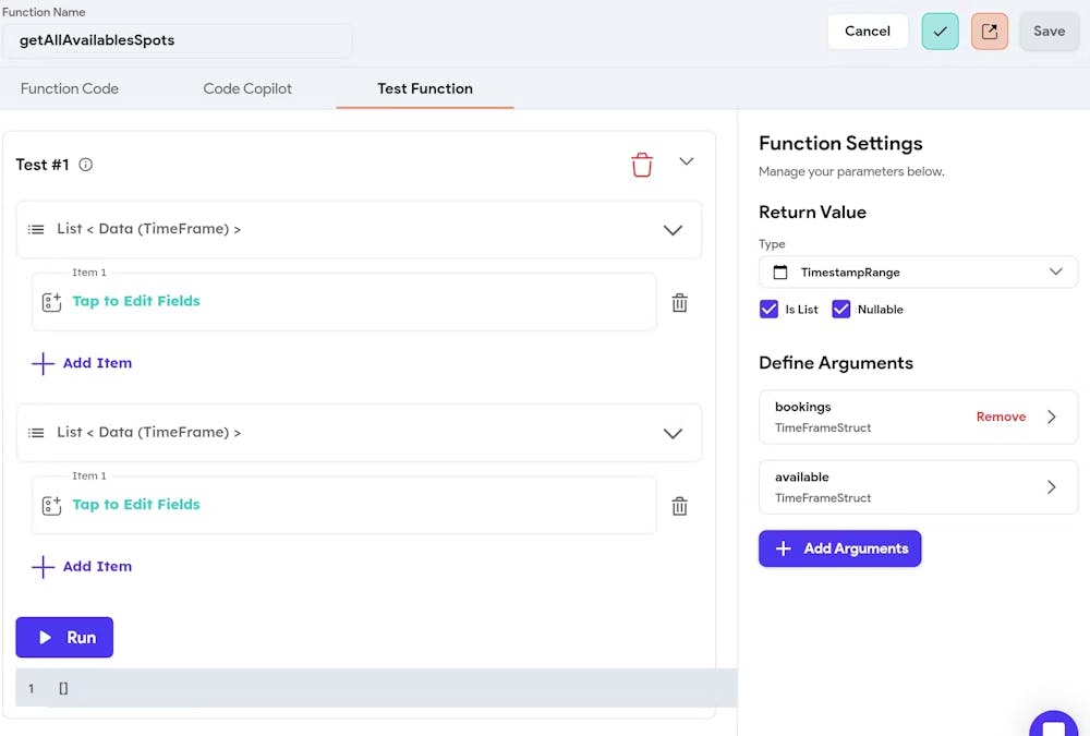 Custom Function With Timestruct Dont Compile On Flutterflow