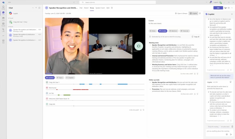 Showcasing Copilot with Logitech & Microsoft Teams