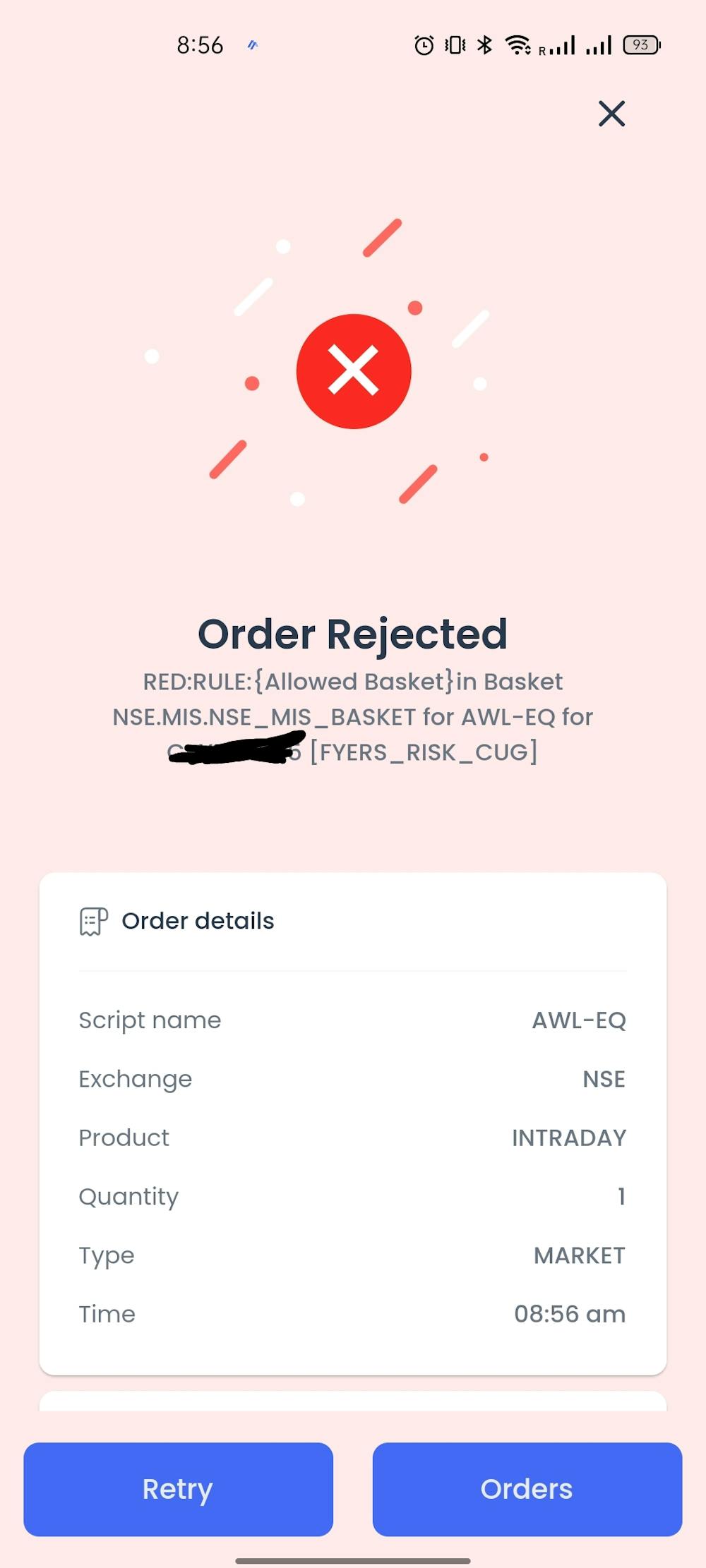 Why I'm showing red rule for almost every intraday and how can I solve this