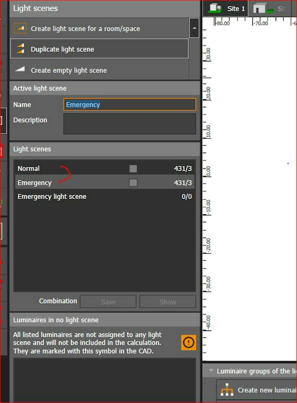 What is meaning of Lighting Control group CG1 - CG4