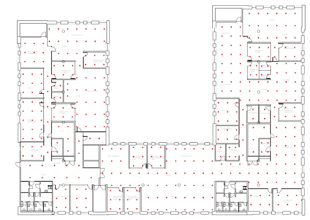 overall layout plan with luminaries
