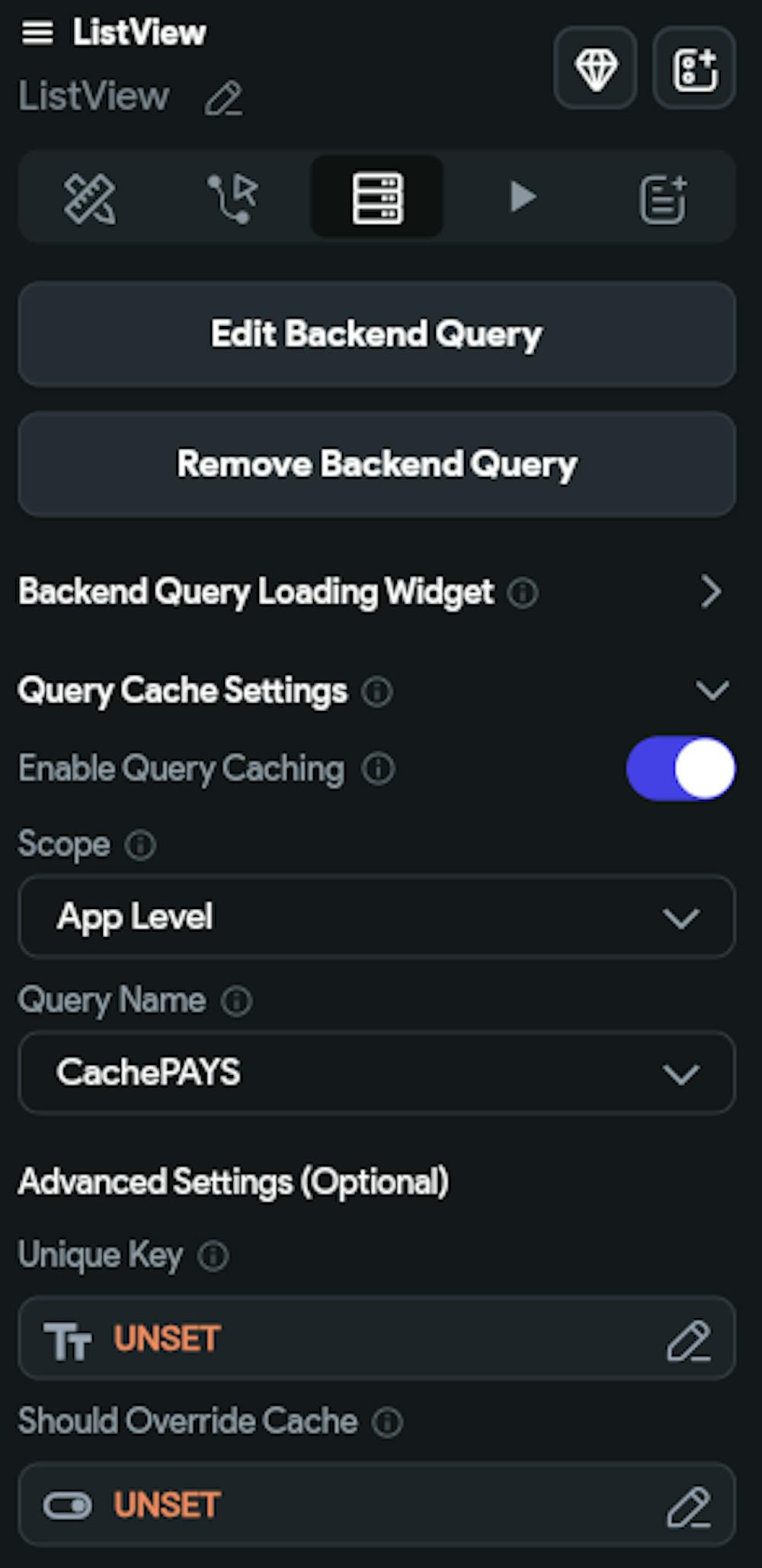 How to access Query Cache from Custom Action