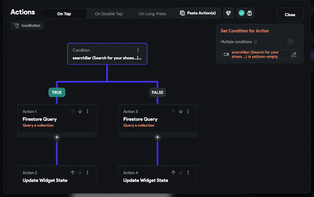 Multiple query collections on listview's children from variable