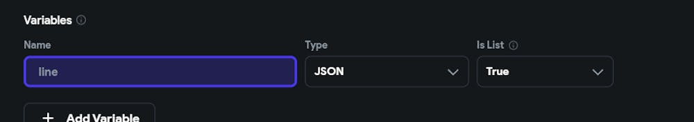 JSON for API call