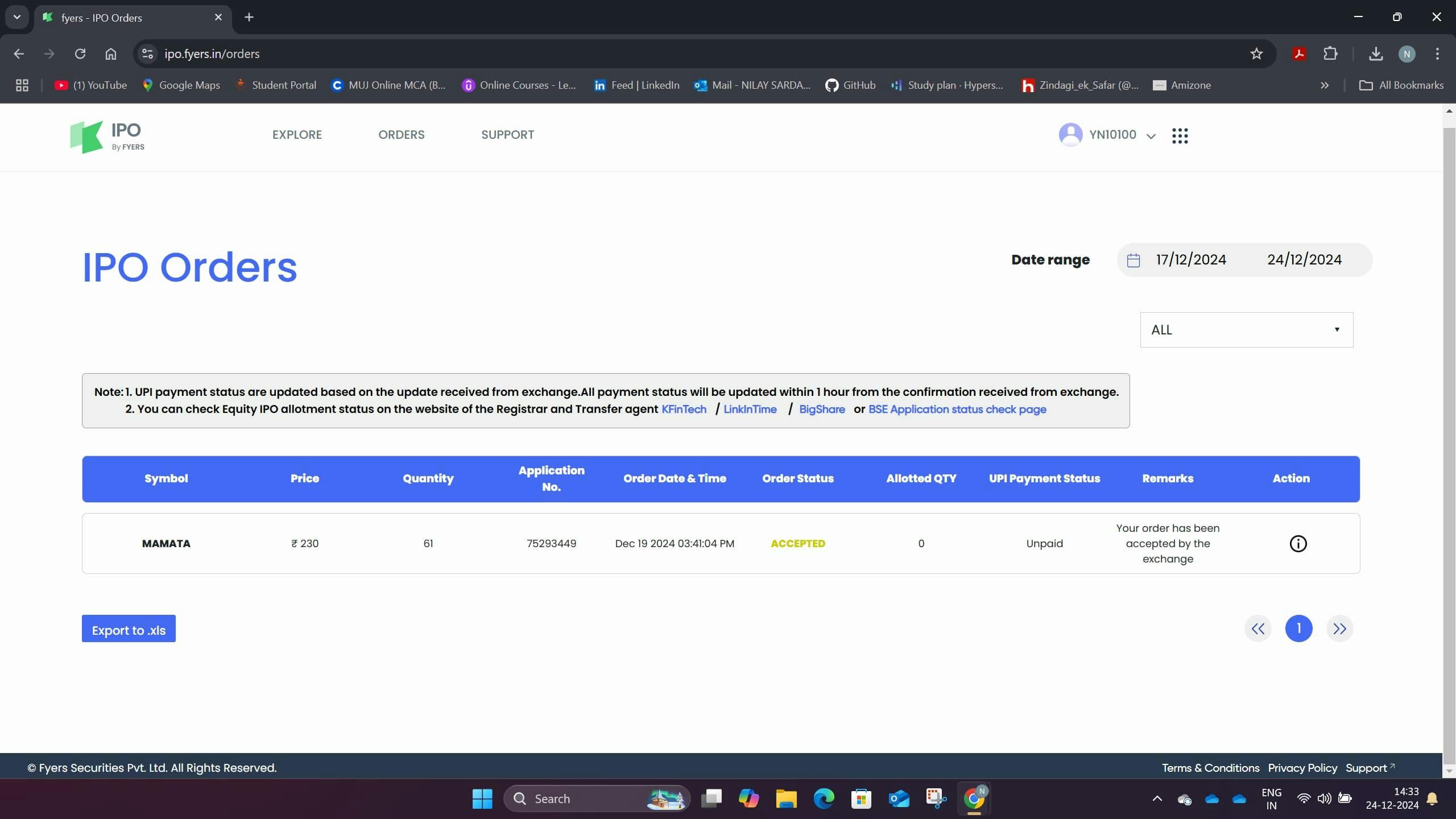 IPO application on Fyers Status showing unpaid but money got blocked on ...