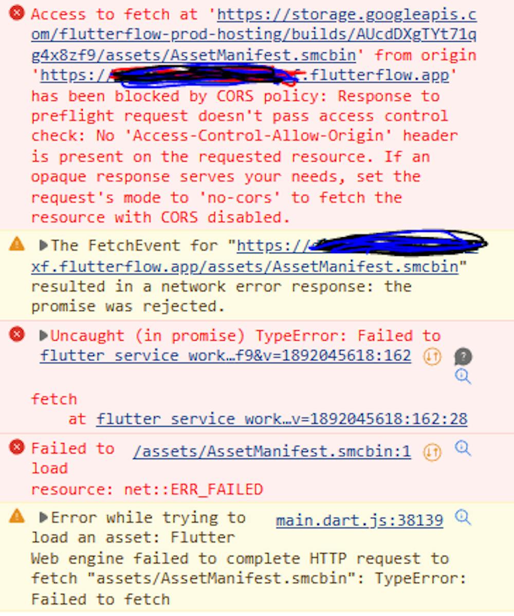 Error while trying to load an asset --> assets/AssetManifest.smcbi