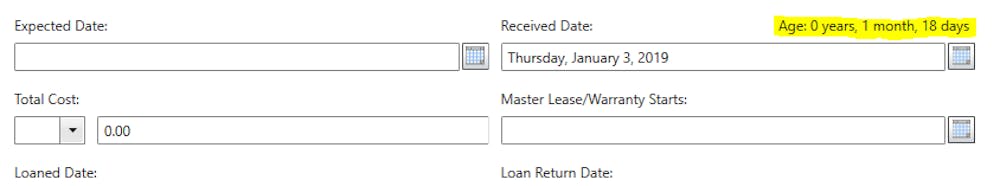 Age based on recieved date on SWA Form