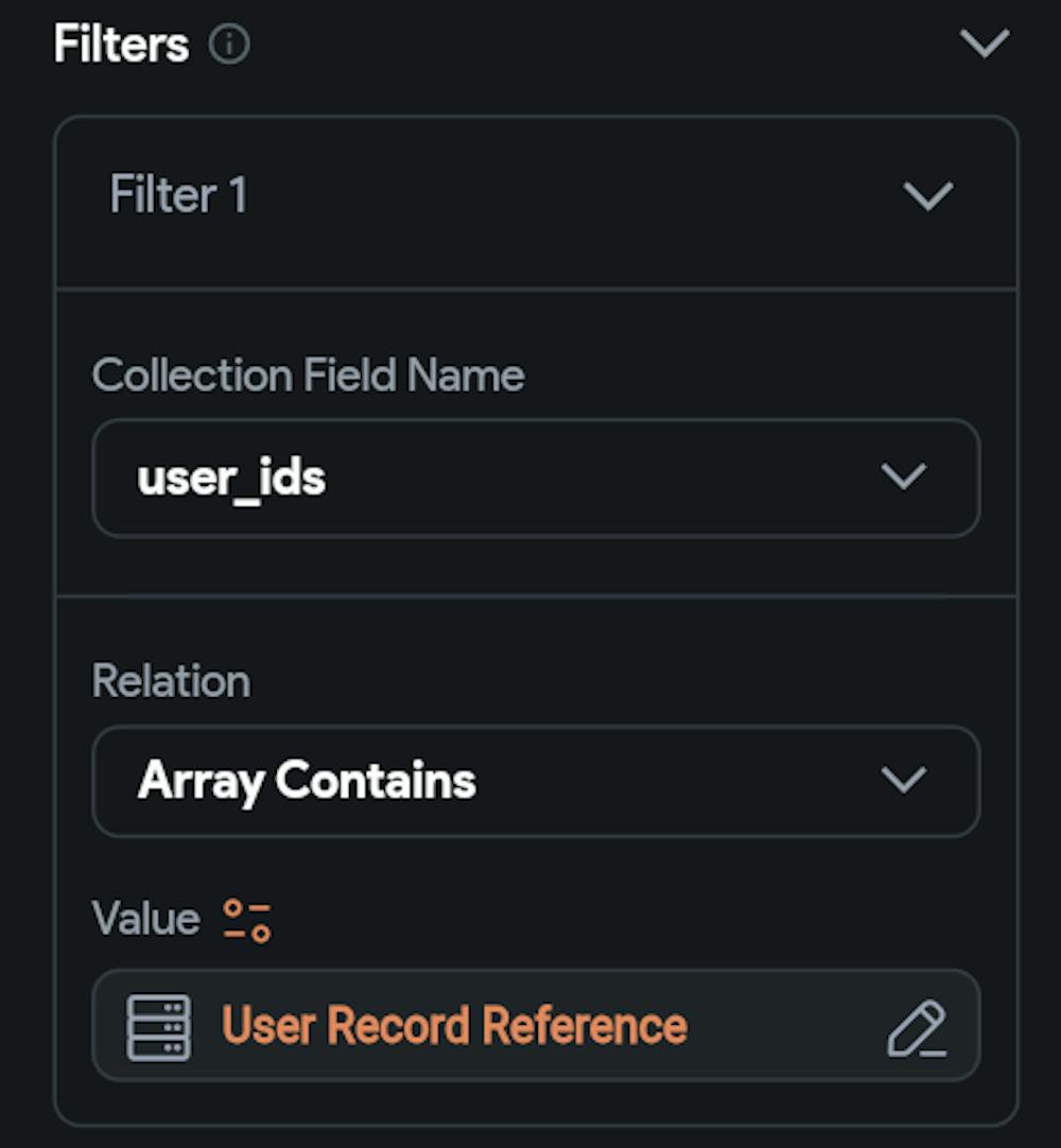 Filtering in dropdowns from multiple collections