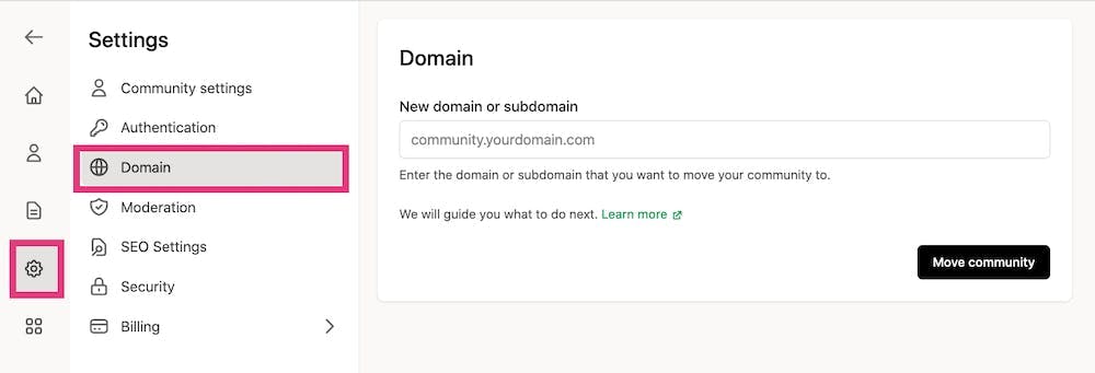 Use a custom domain or subdomain