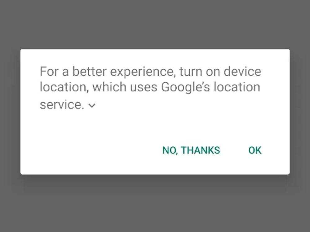 Prompting user to turn on Device GPS