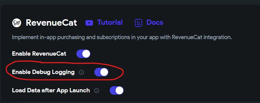 RevenueCat Logs