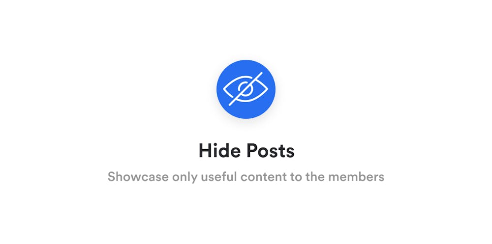 Introducing the Ability to Hide Posts