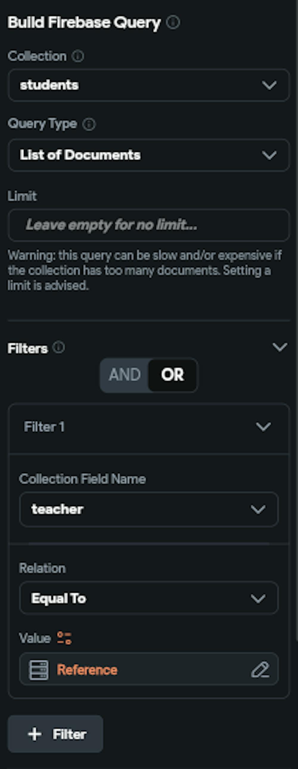 Query Collection filtered by DocRef null