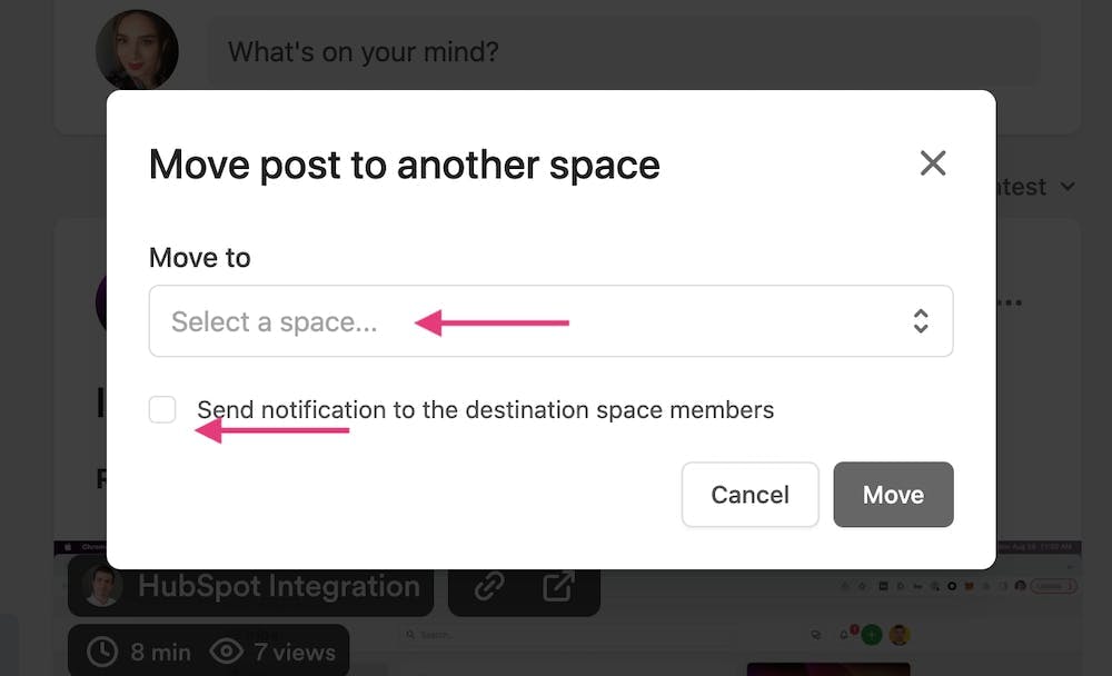 How to move a Post to another Space
