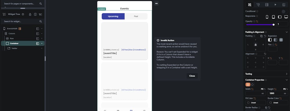 TabBar widget causing scrolling issues for dynamic content