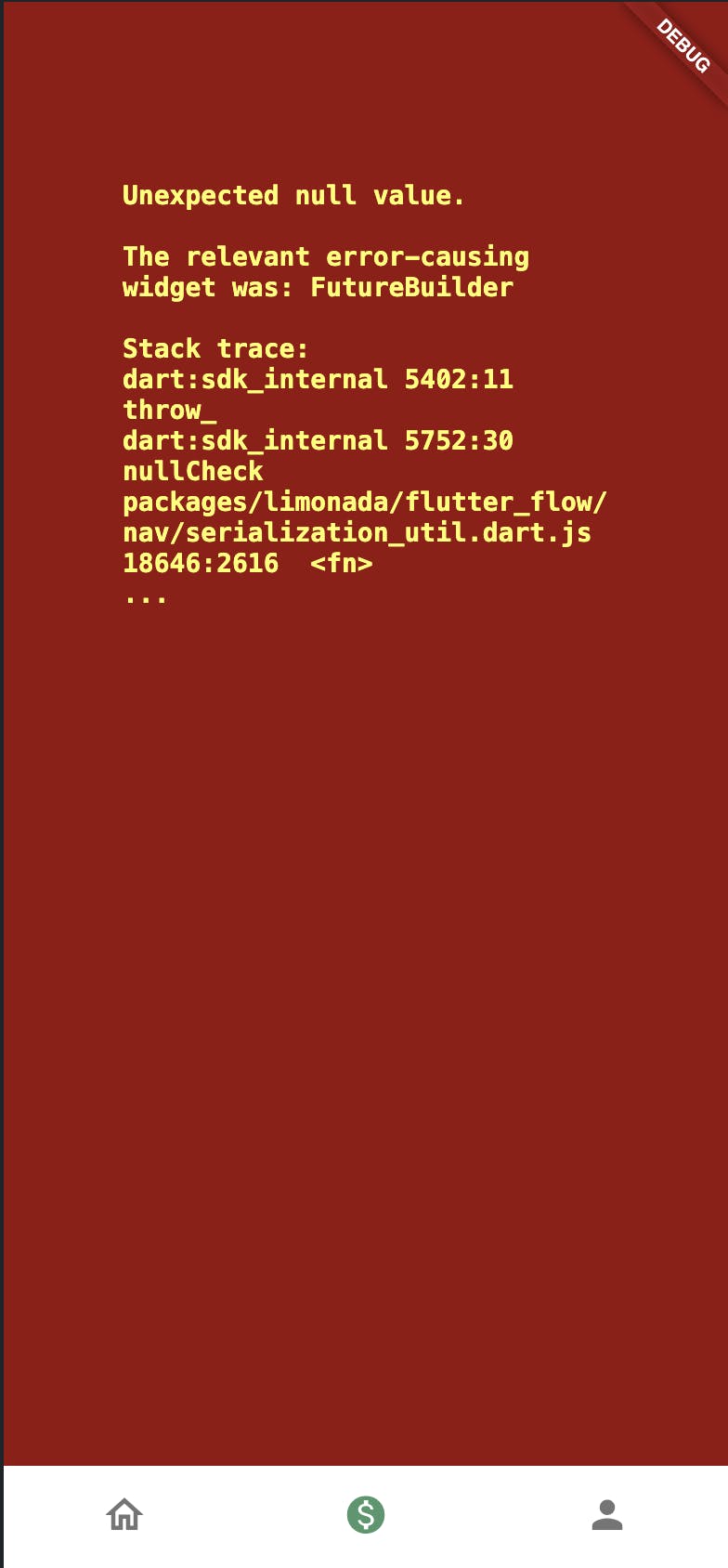 The red screen of death help (unexpected null value) The red screen of death help (unexpected null value)