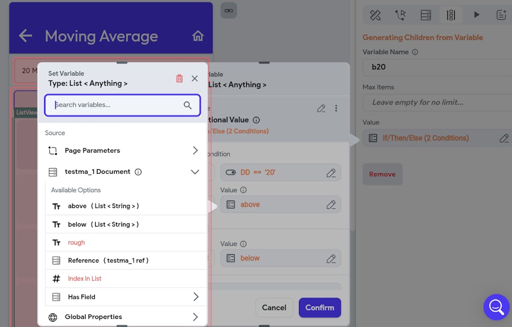 Can we generate Dynamic Children with Conditional Values