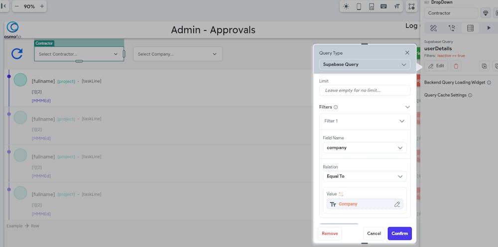 Need help with dynamic dropdowns from supabase