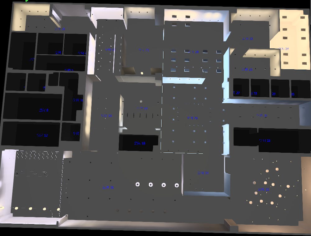 Some rooms' ground don't reflect light