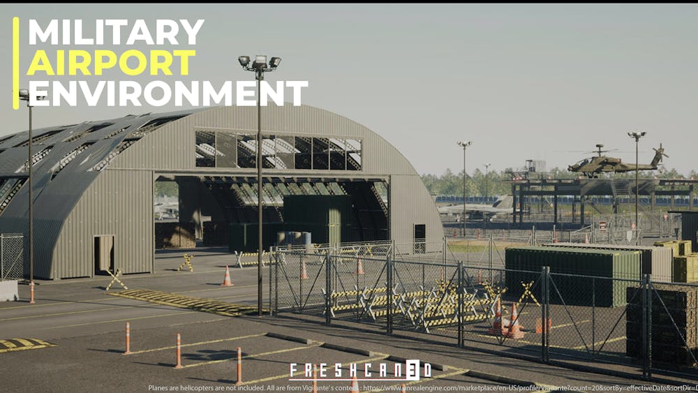 [Unreal Engine/Unity] (Game Dev Asset) Military Airport (Military Base ...