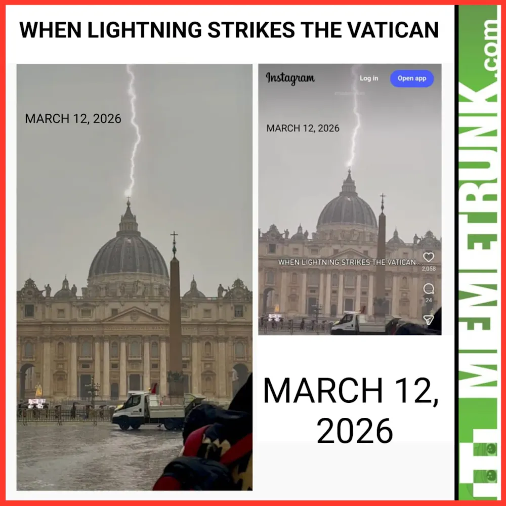 LIGHTNING STRIKES THE VATICAN - March 12, 2026