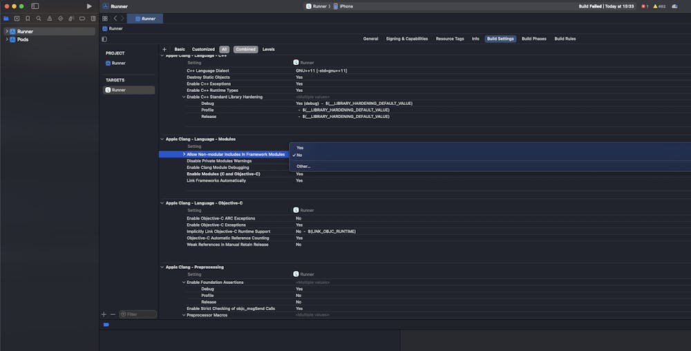 Local run and Xcode 16 issue : Include of non-modular header inside ... Local run and Xcode 16 issue : Include of non-modular header inside ...
