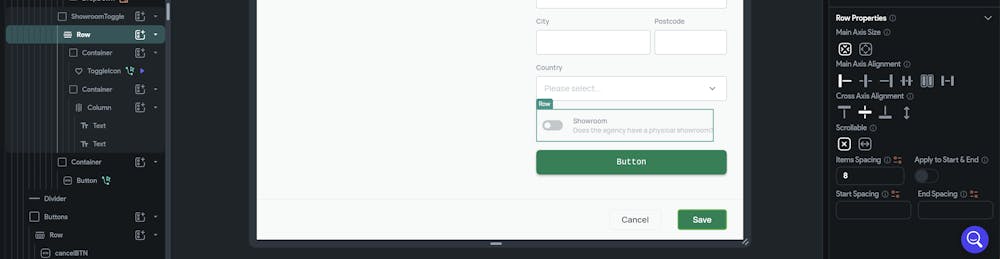 How to align a toggle widget to some text