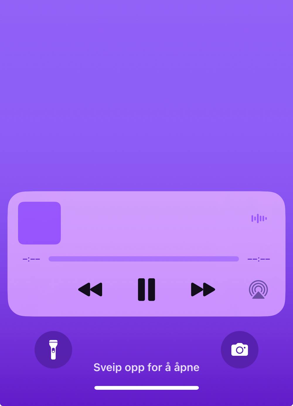 Audio player blank on locked screen