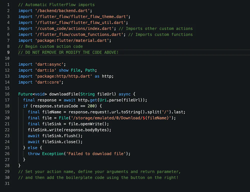 Trying to implement "Download a wallpaper"