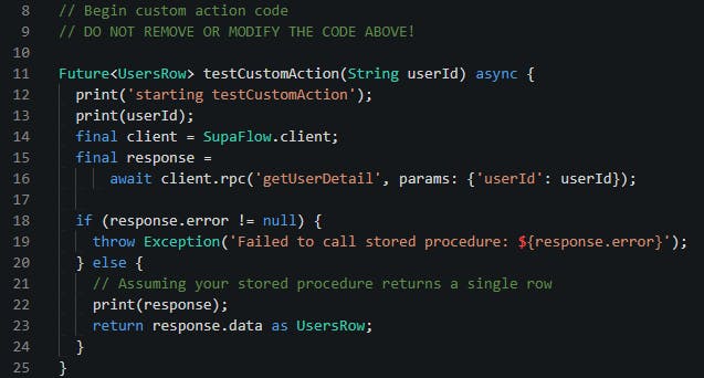 Custom Action Calling a Supabase Function - Fails with a Postgres ... Custom Action Calling a Supabase Function - Fails with a Postgres ...