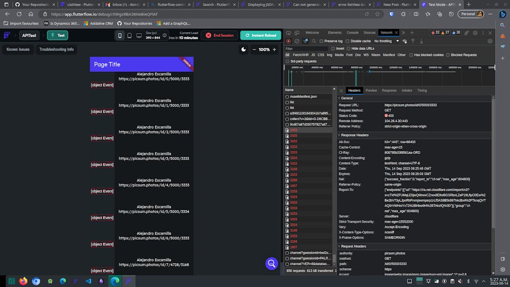 Basic ListView with API from Docs shows [object event] on images