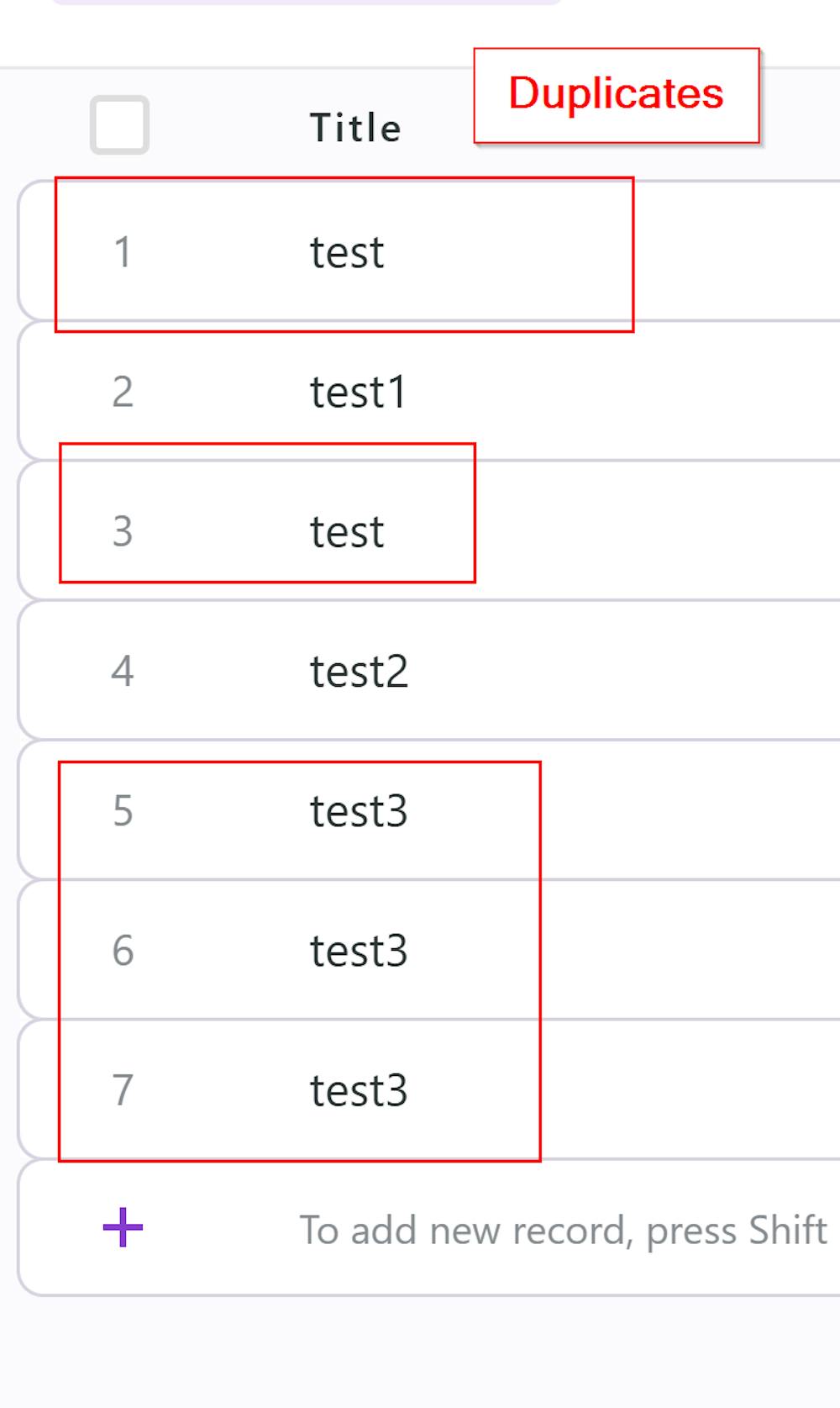 Identifying Duplicate Values