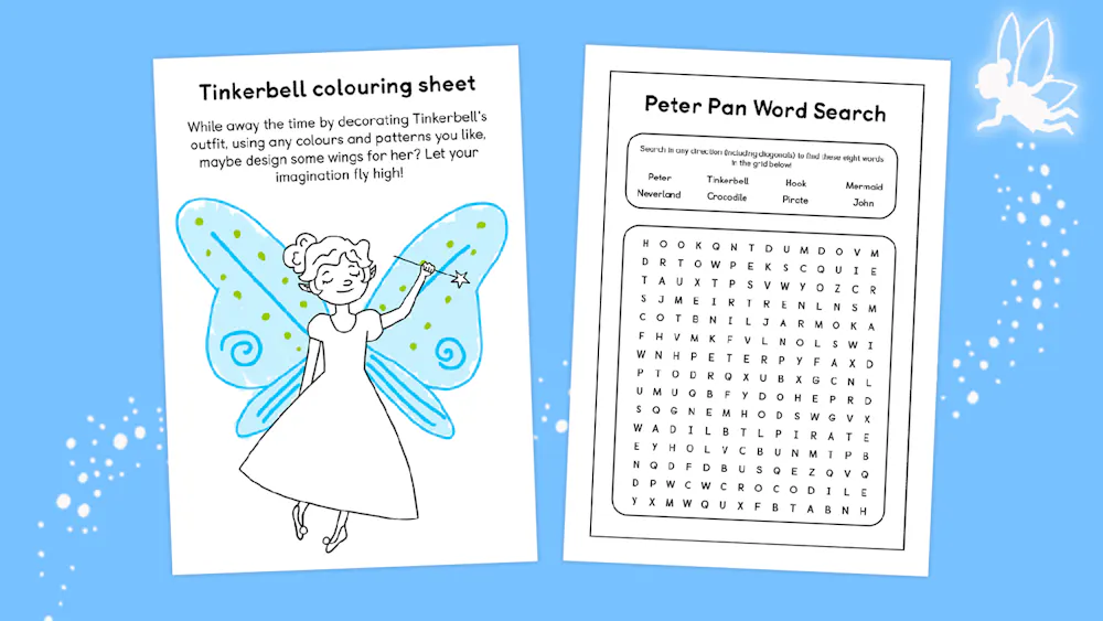 Free Peter Pan activities on Yoto Space