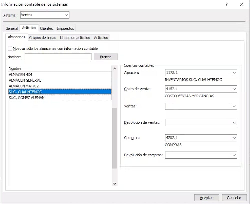 Lo que puedes hacer con el Reporteador: CUENTAS CONTABLES DE LOS SISTEMAS