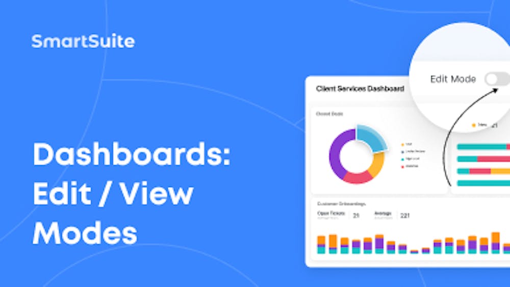 How to toggle View and Edit modes in Dashboards in SmartSuite