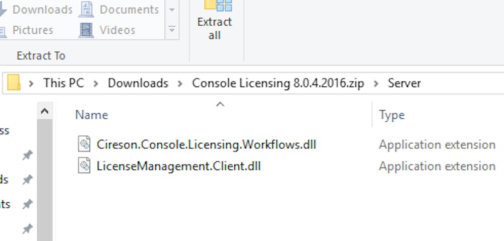 Install: Console Licensing