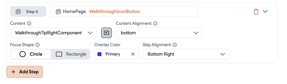Walkthrough suggested feature / enhancement
