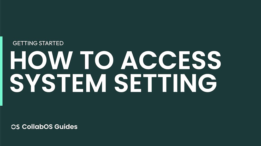 How to Access System Settings Logitech CollabOS