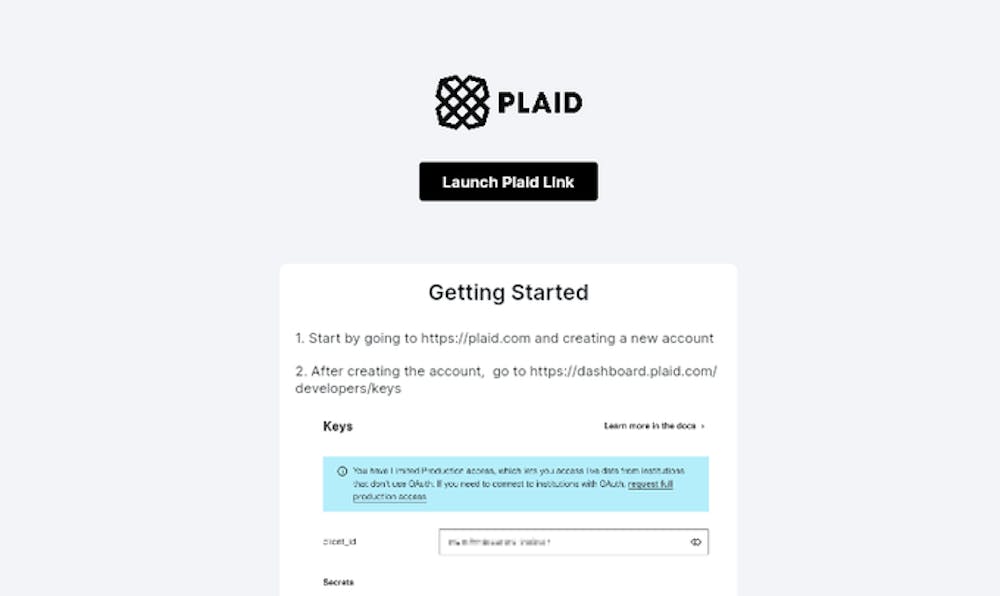 Plaid x FlutterFlow Cloneable Project 💸