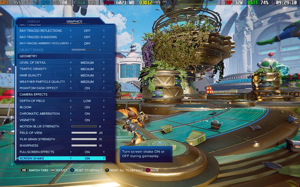 Ratchet and Clank:Rift Apart GAME SETTINGS