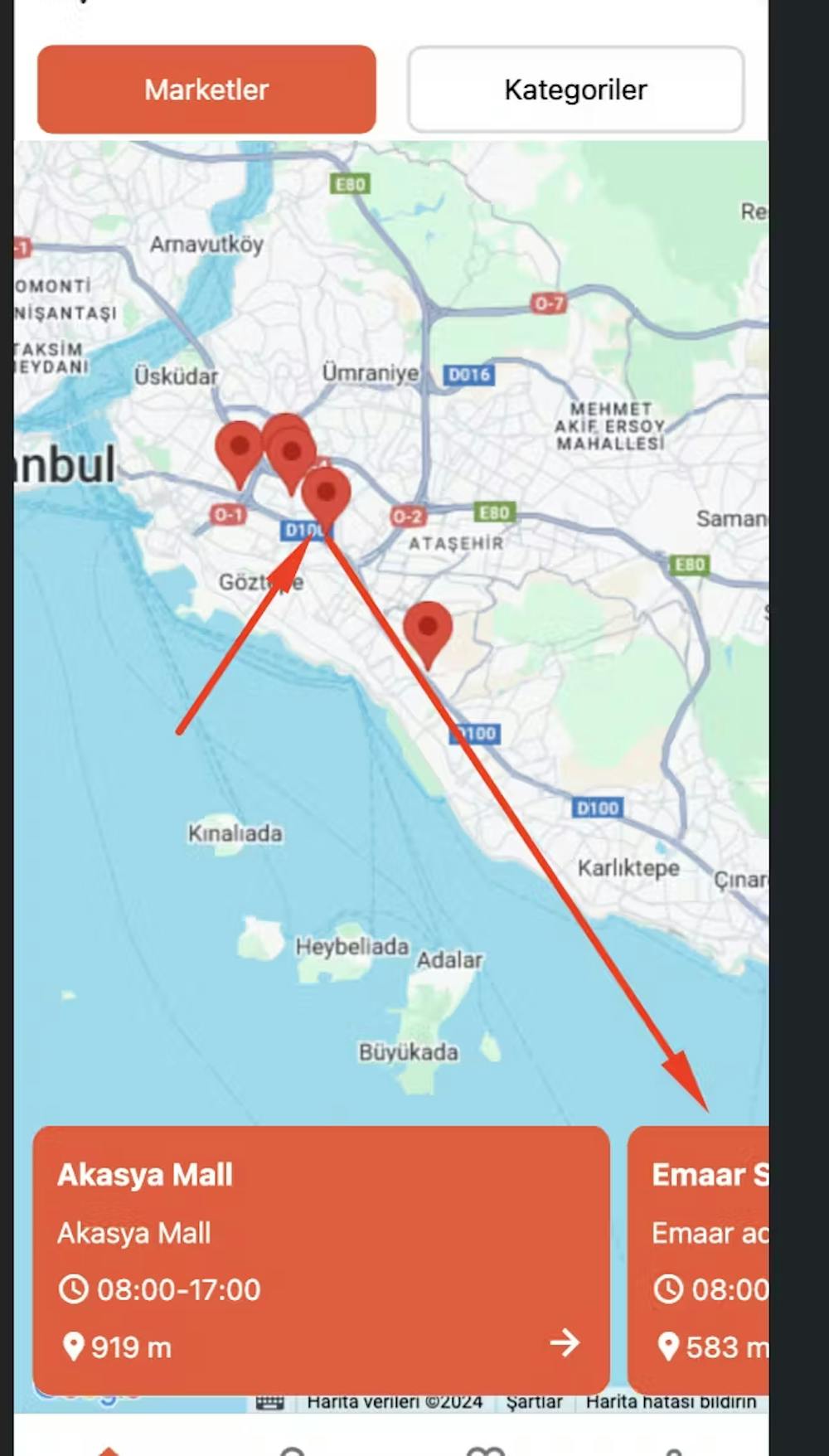 Scrolling ListView to Corresponding Card on Google Maps Marker Tap