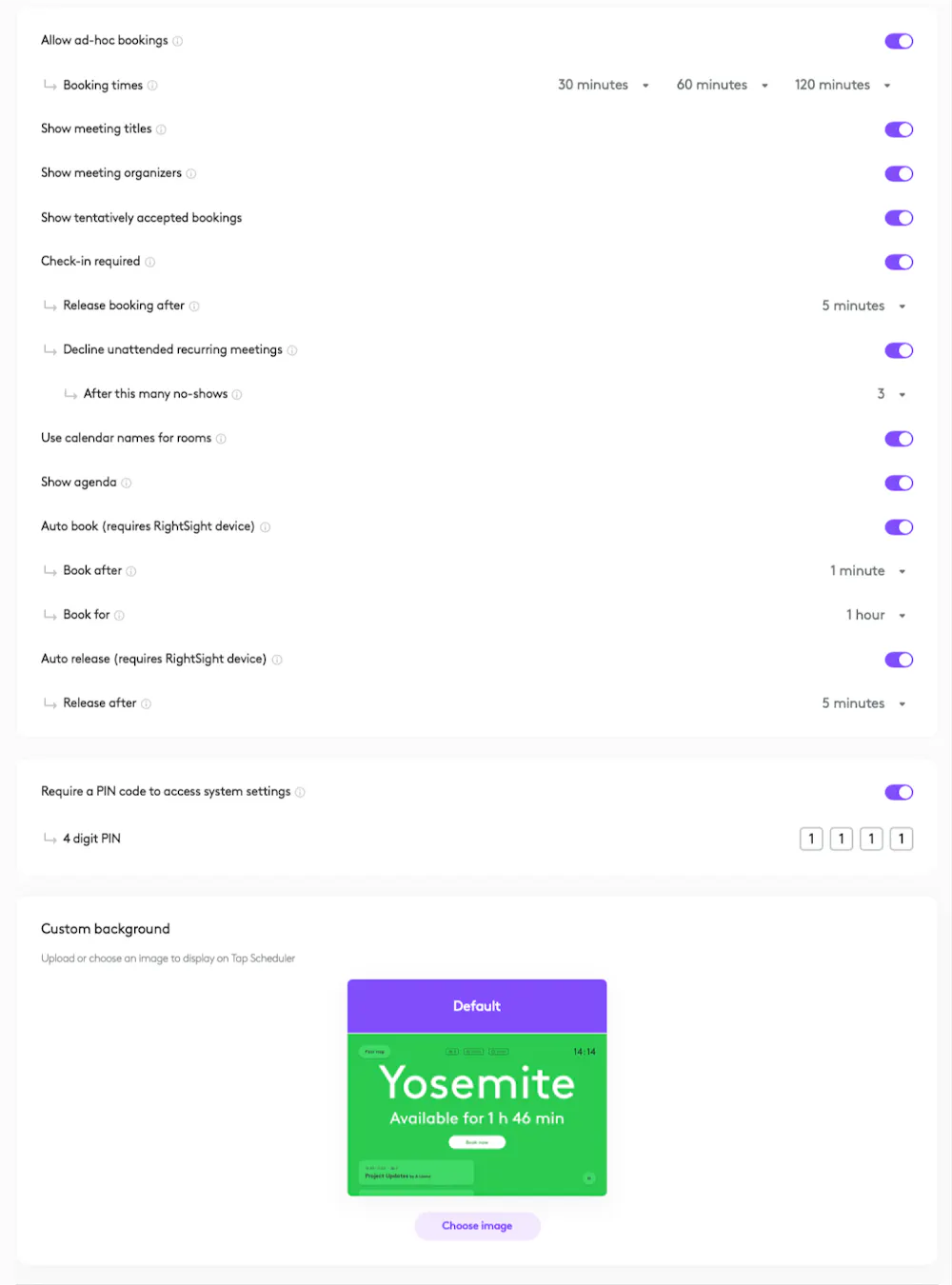 Managing room booking policies