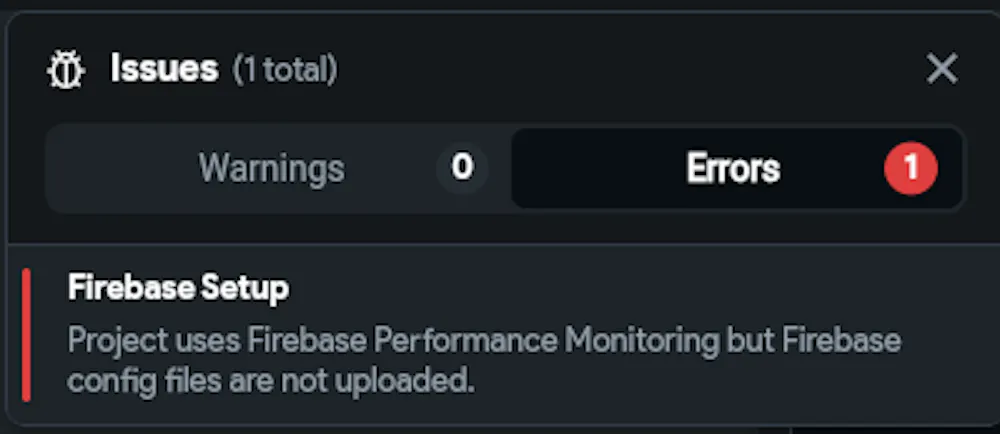 Firebase Performance Monitoring // issue