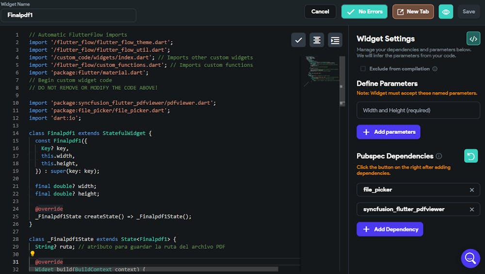 Custom widget to preview PDF 👁️