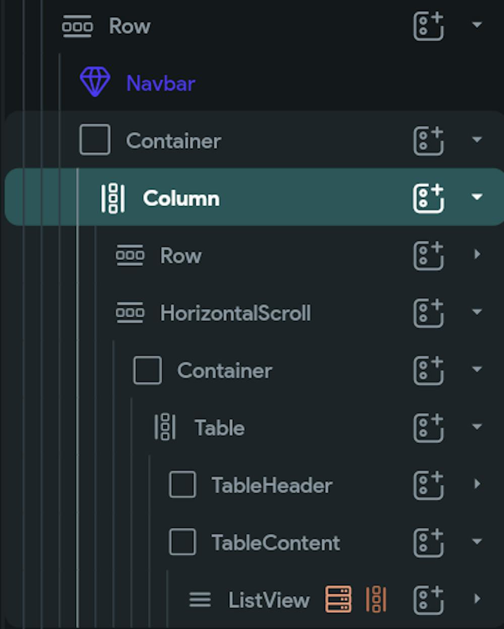 Scrollbar not displaying on row with contained ListView