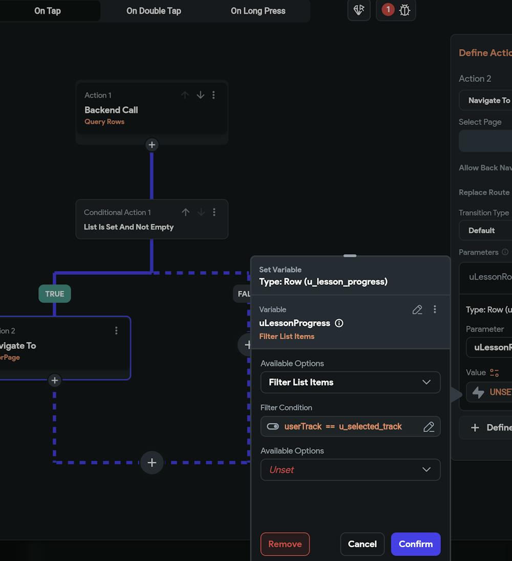 How To Filter For One Single Row Supabase In The Action Flow Editor 