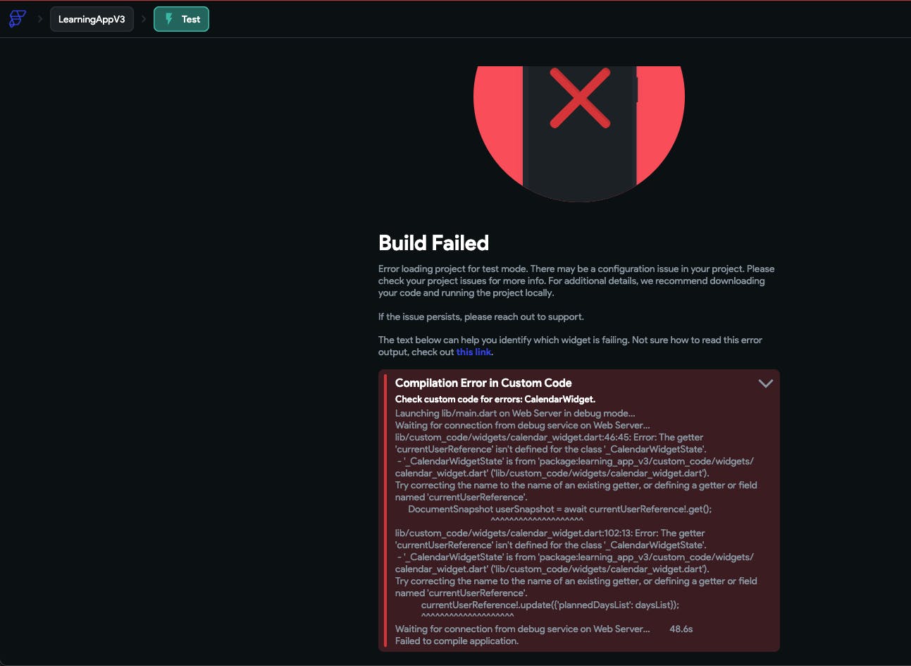 Custom Widget and CurrentUserReference